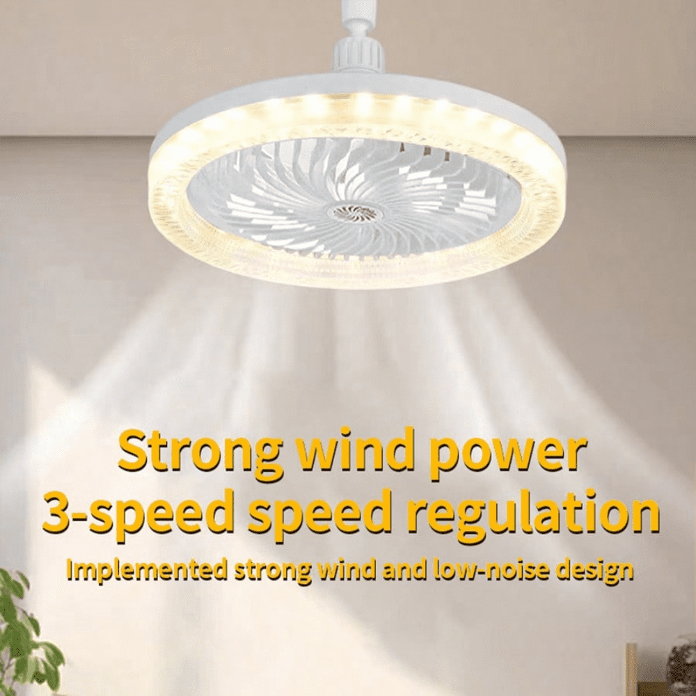 27 Ceiling Fan, 3-Speed Dimmable LED Ceiling Fan With Light, Suitable ...
