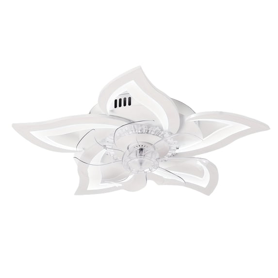 27" Ceiling Fan With Light, Low Profile Ceiling Fan, Flush Mount, 6 ...