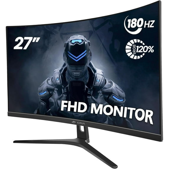 27" Curved Gaming Monitor, FHD 1920x1080P, 144Hz/180Hz Computer Monitor ...