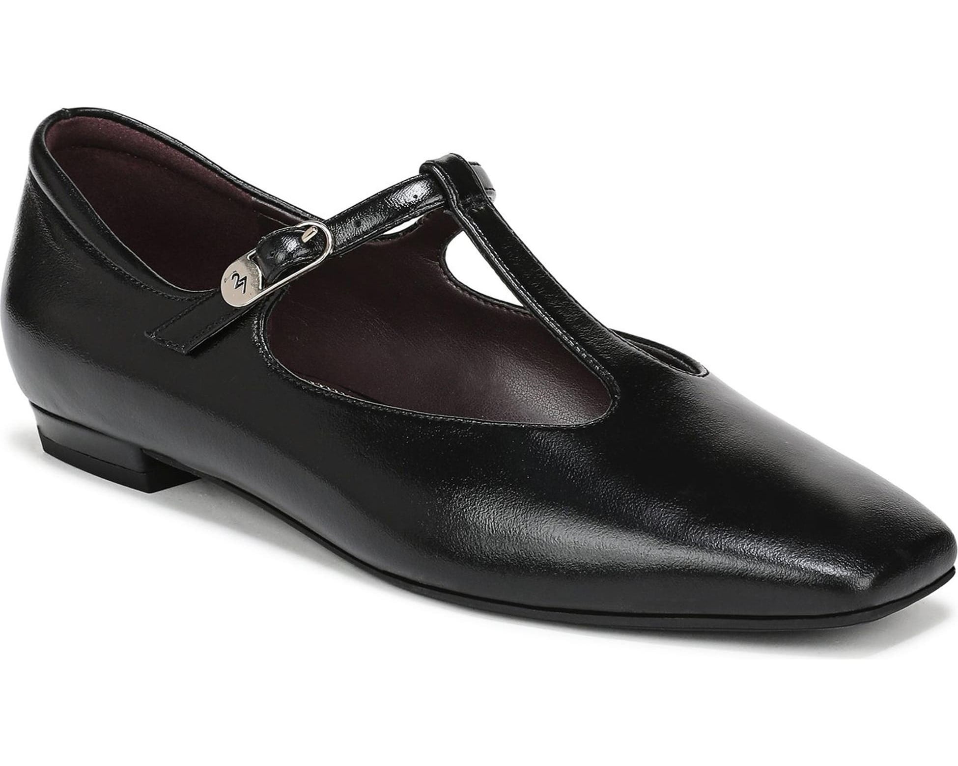 27 EDIT Naturalizer Women's Bella T-Strap Flat Black 9W - Walmart.com