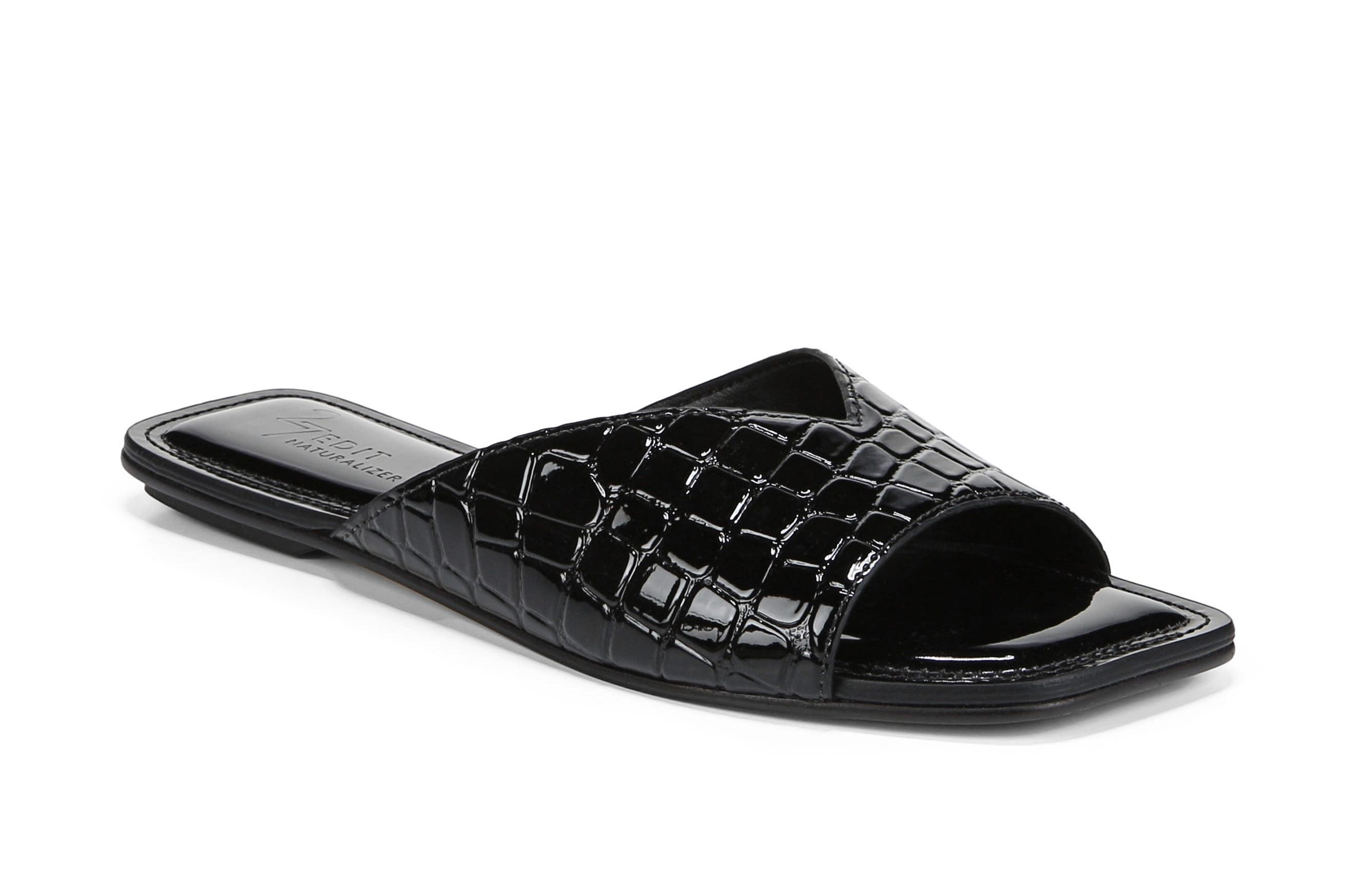 27 EDIT Naturalizer Womens Zelda Slip On Slide Sandals Black 11M ...