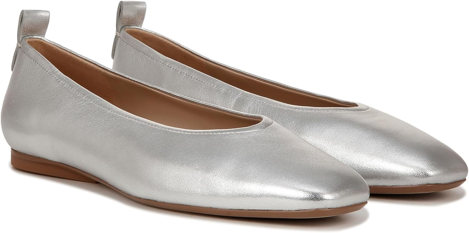27 Edit Naturalizer Women's Carla Ballet Flat Silver 9W - Walmart.com