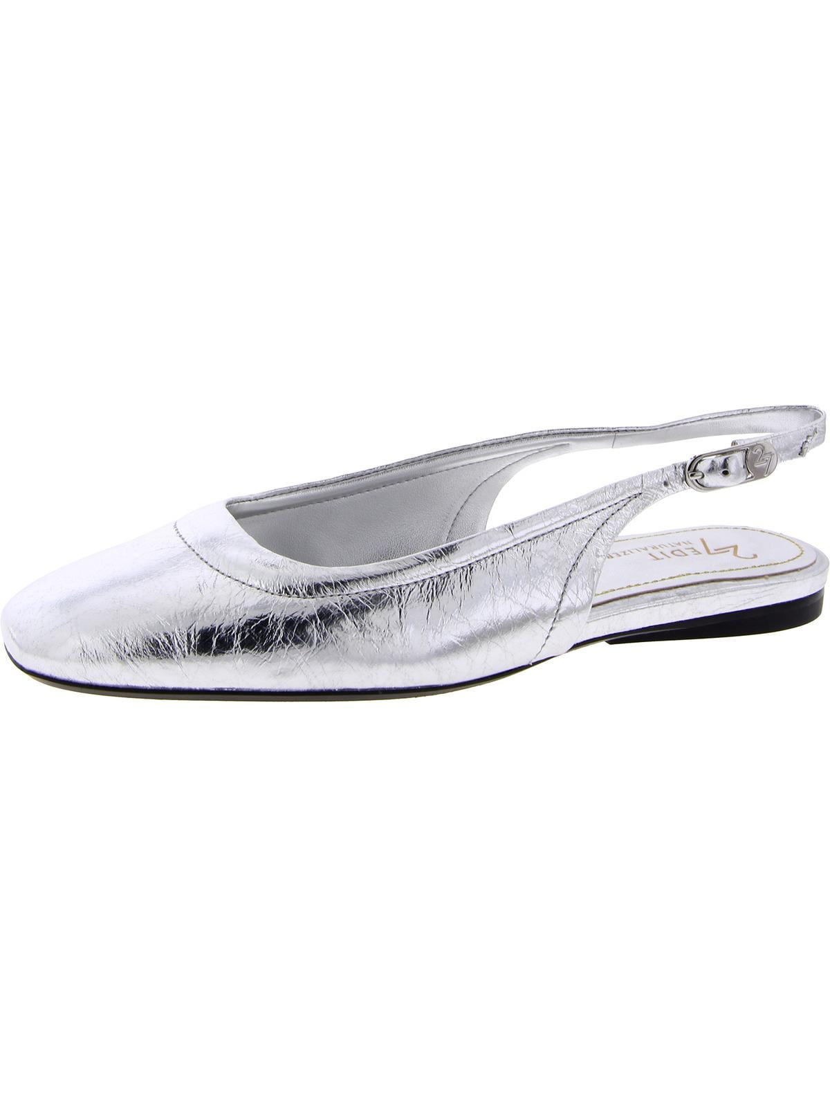 27 Edit Womens Cadence Buckle Leather Slingbacks - Walmart.com