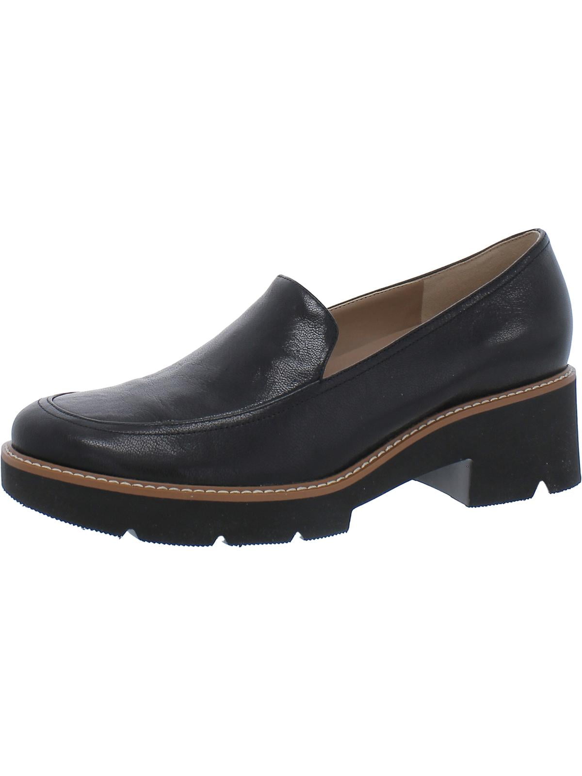 27 Edit Womens Dreamer Leather Lugged Sole Loafers - Walmart.com