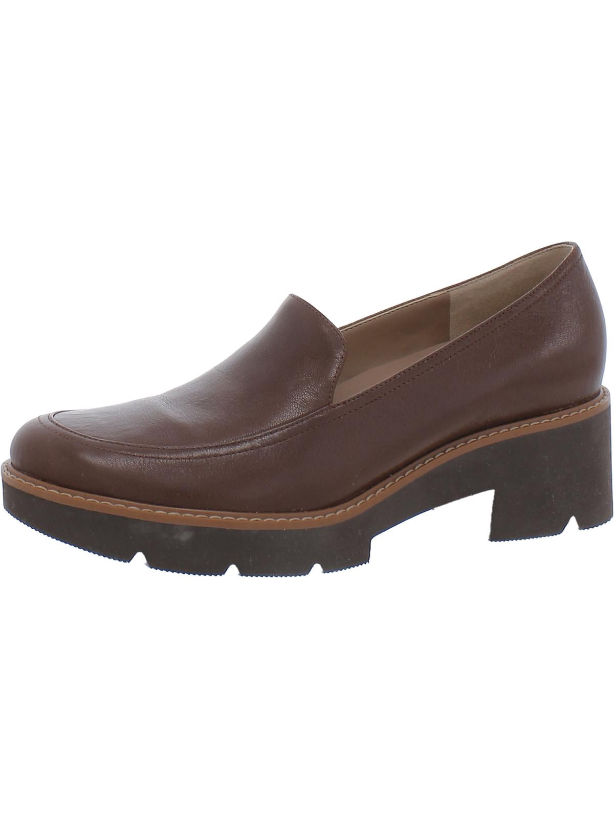 27 Edit Womens Dreamer Leather Lugged Sole Loafers - Walmart.com