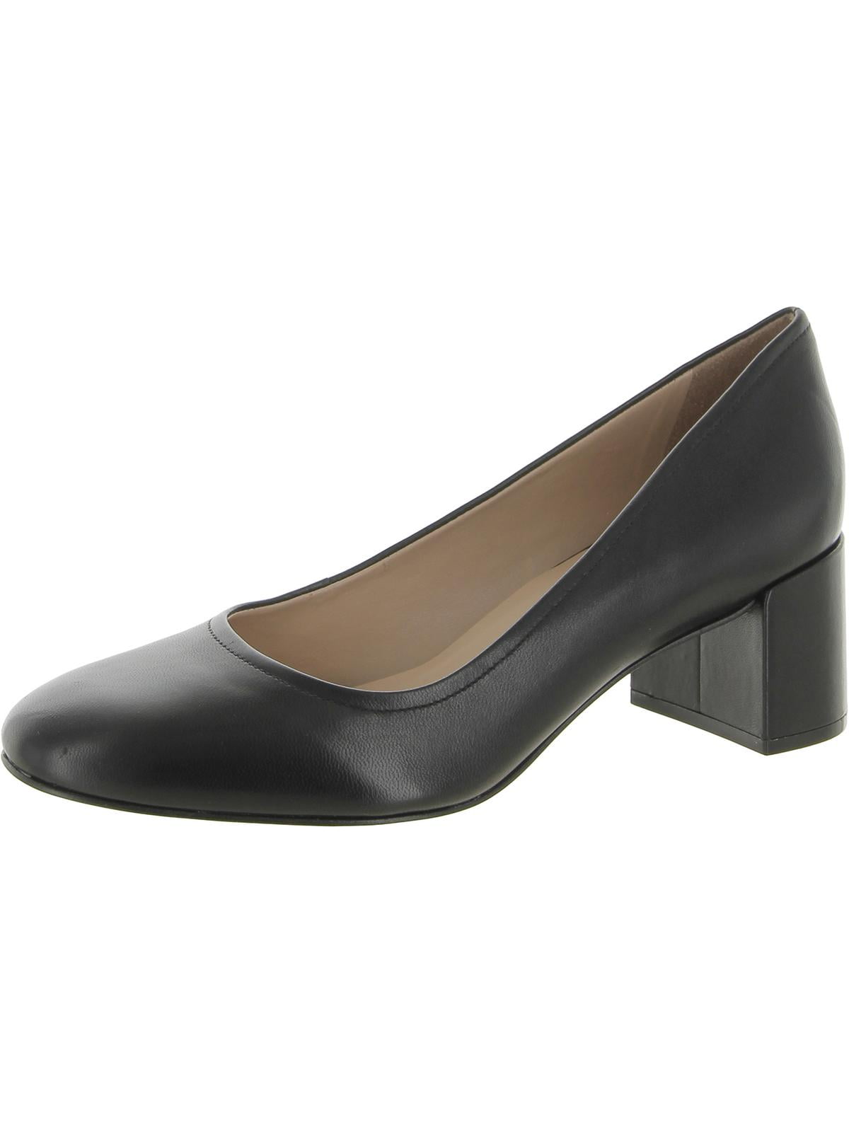 27 Edit Womens Rebecca Leather Block Heel Pumps - Walmart.com