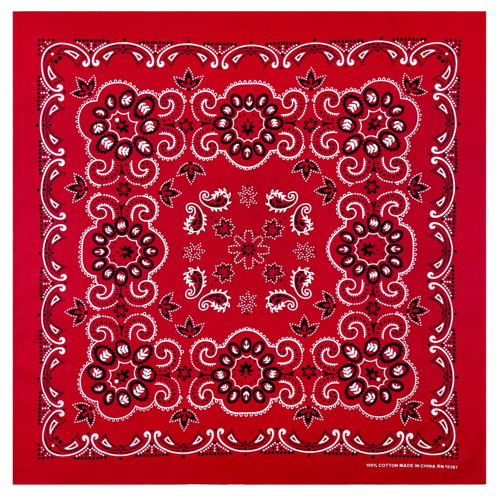 27'' Floral Pattern Bandana Head Scarf Turbans for Women Male Street ...