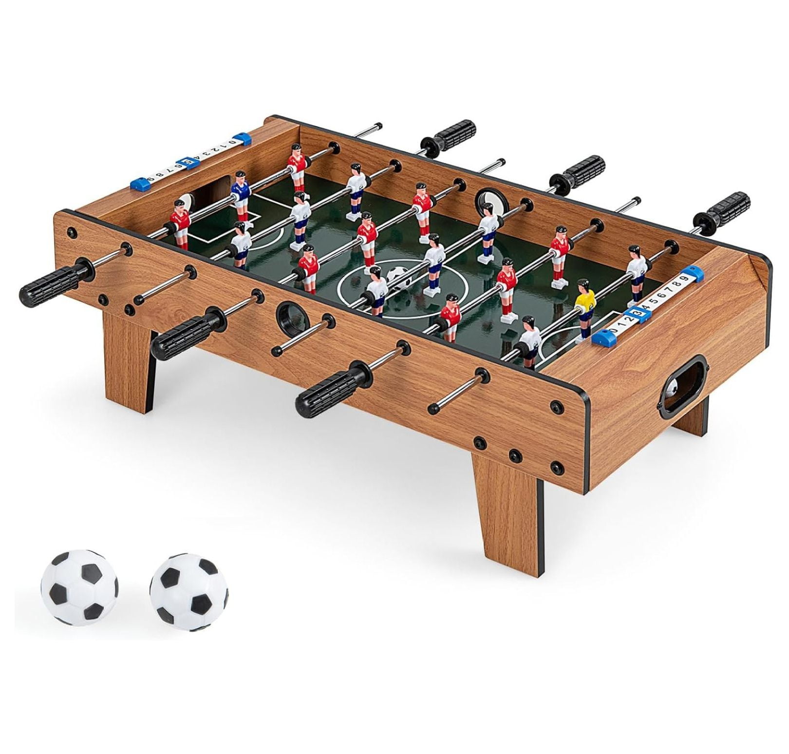 27’’ Foosball Table, Portable Compact Soccer Table Game Set w/2 & Score ...