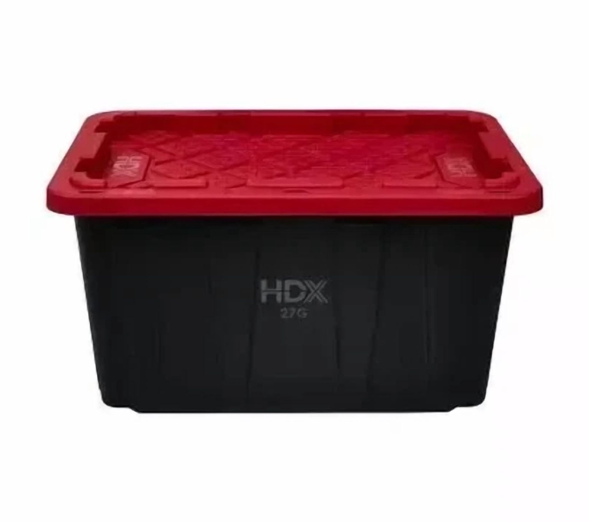 27 Gal. Tough Storage Tote In Black And Red - Free Shipping Usa ...