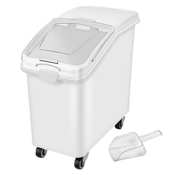 27 Gallon Ingredient Storage Bin - 100L Food Container with Scoop & Lid ...