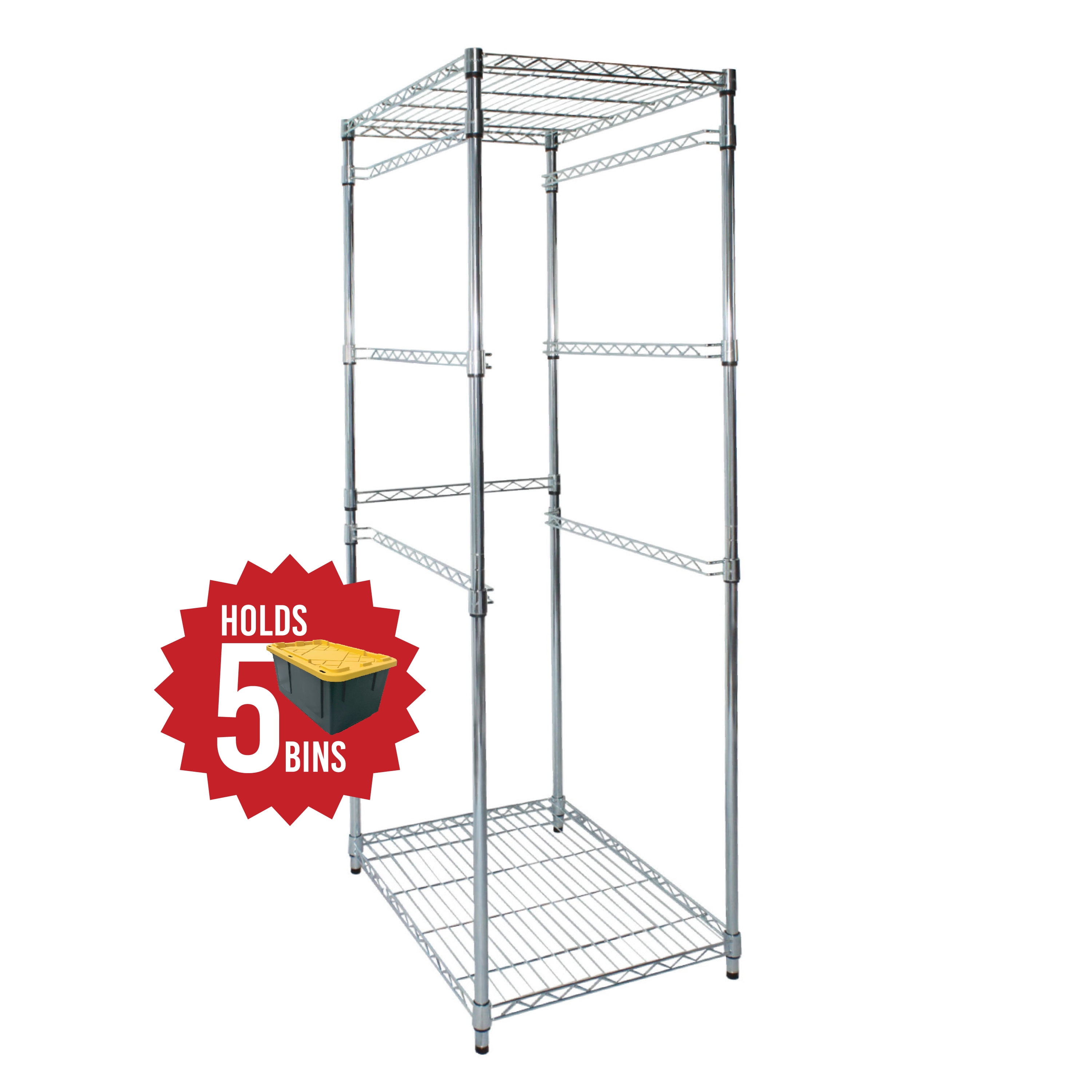27 Gallon Storage Bin Rack (Zinc) - Walmart.com