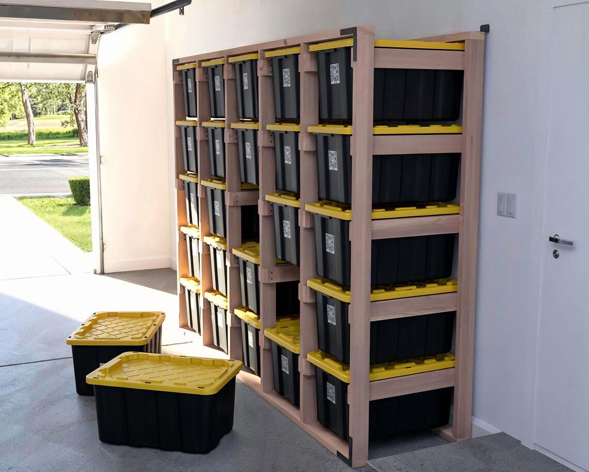 27 Gallon Tote Storage Rack Plans for 25 Totes Plans with Material and ...