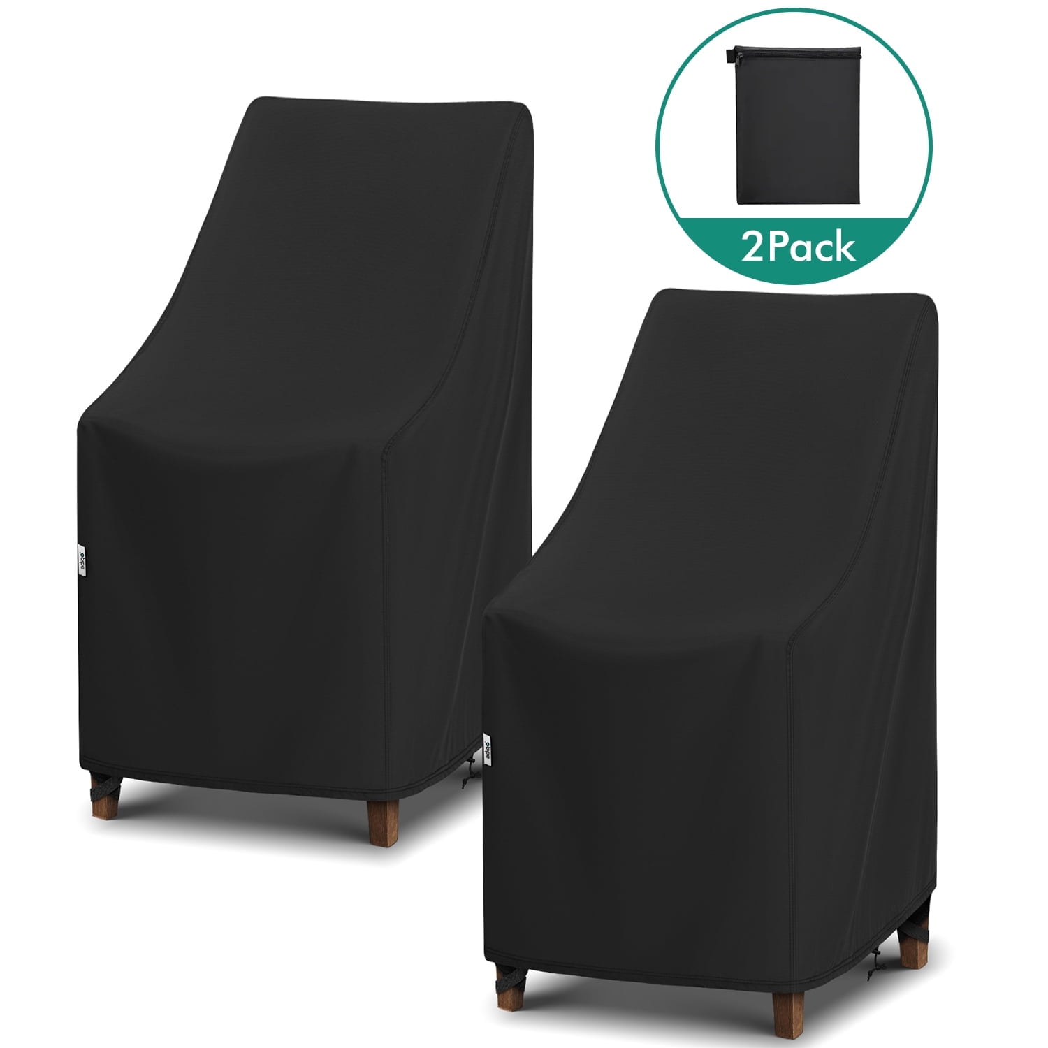 Adiqo High Back Patio Chair Covers, Stackable Outdoor Chair Covers, 27 ...