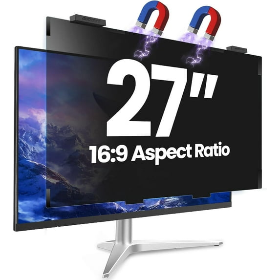 27 Inch 16:9 Widescreen Computer Monitor Privacy Screen Filter, 23.6 ...