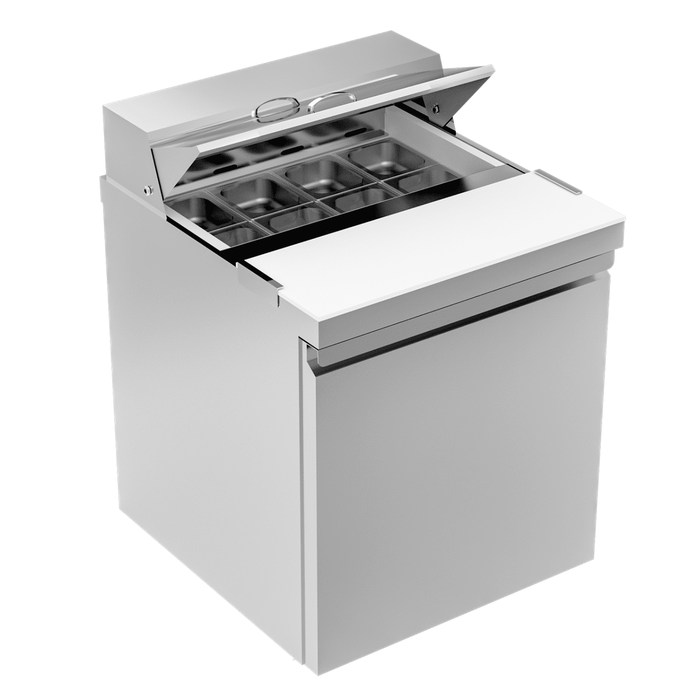 27 Inch Commercial Refrigerator Prep Table with Cutting Board ...