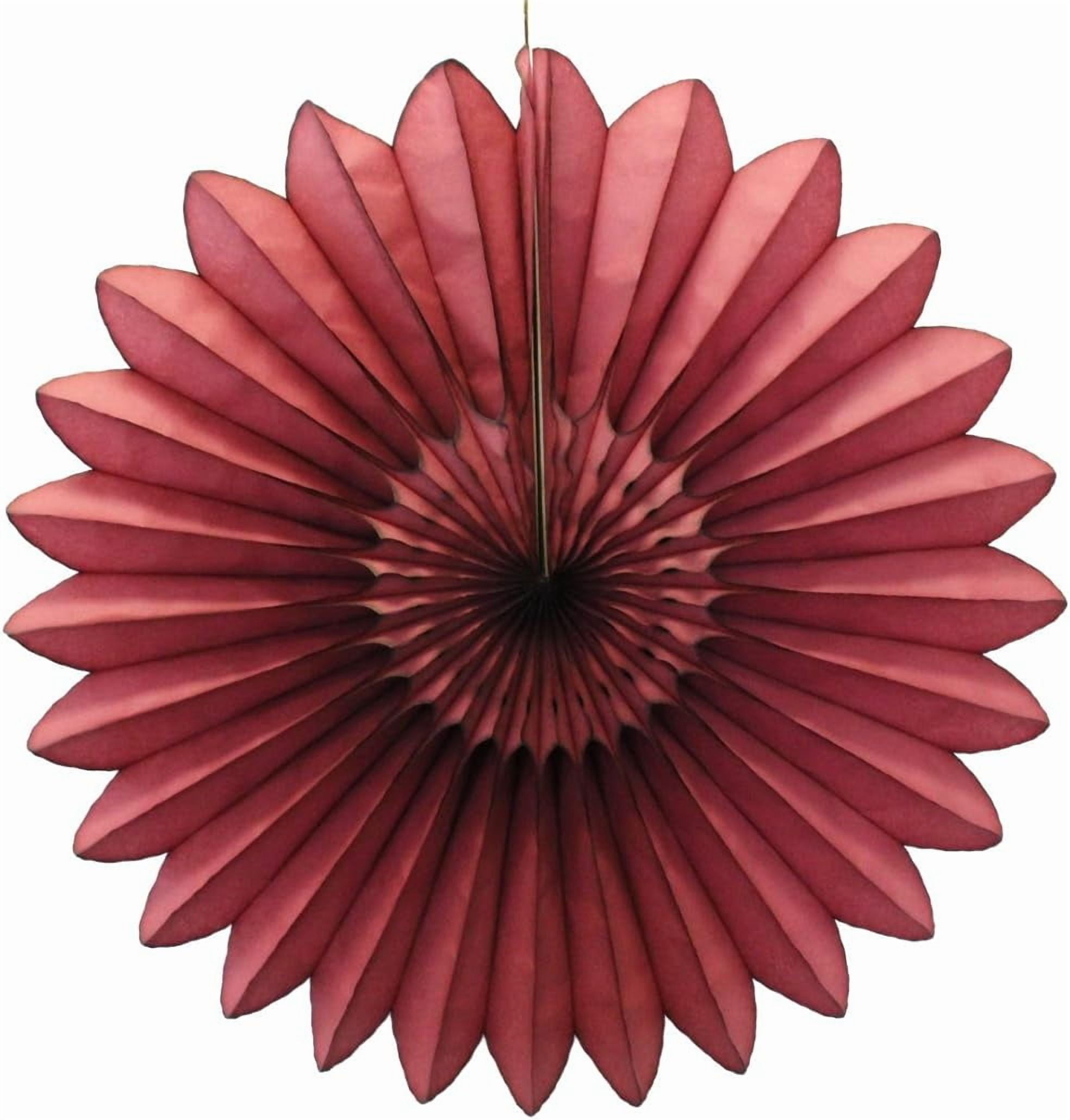 27 Inch Extra-Large Tissue Paper Party Fanburst Decoration (Maroon ...