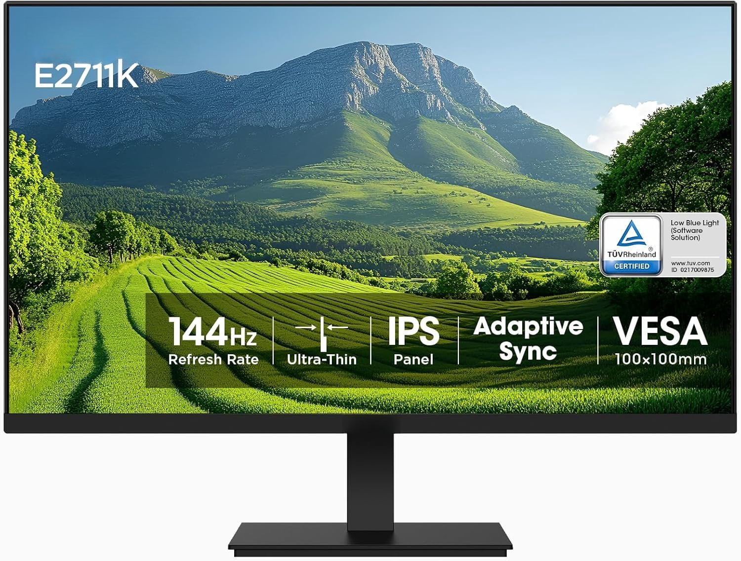 27 Inch Gaming Office 144Hz IPS Display, FHD 1080P with FreeSync, Eye ...