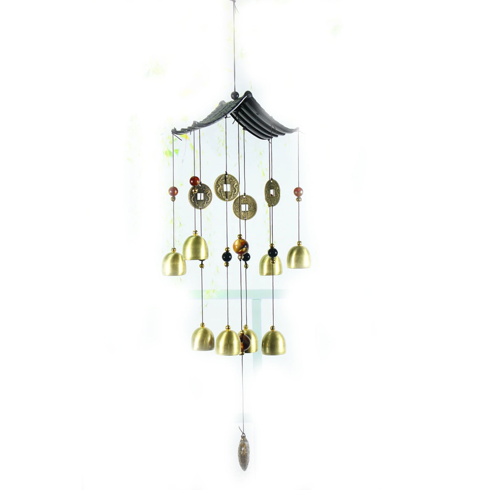 27 Inch Indoor Outdoor Metal Wind Chimes Retro House Roof Ornaments ...