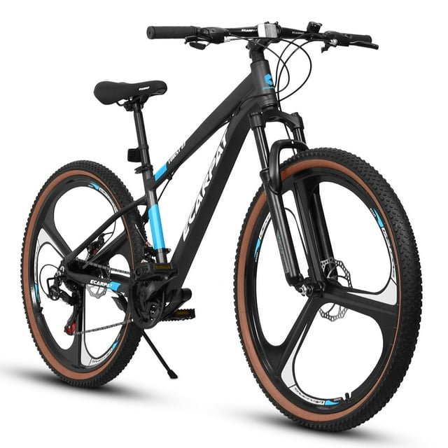 27 Inch Mountain Bike, 21 Speed Road Bicycle with Disc Brakes Trigger ...