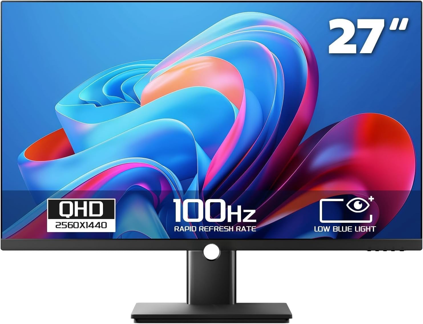27 Inch QHD(2560 * 1440) 100Hz Computer ,Anti-Blue Light Screen, High ...