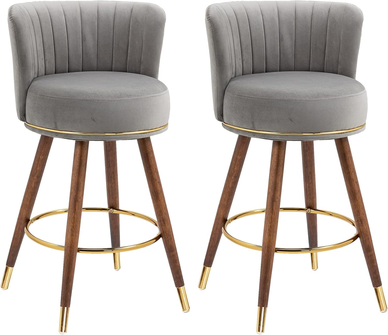 27 Inch Swivel Bar Stools Barstools Bar Height Set of 2, Rustic Counter ...