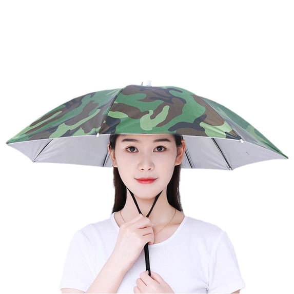 27 Inch Umbrella Hat for Adult for Hands-Free Sun and Rain Protection ...