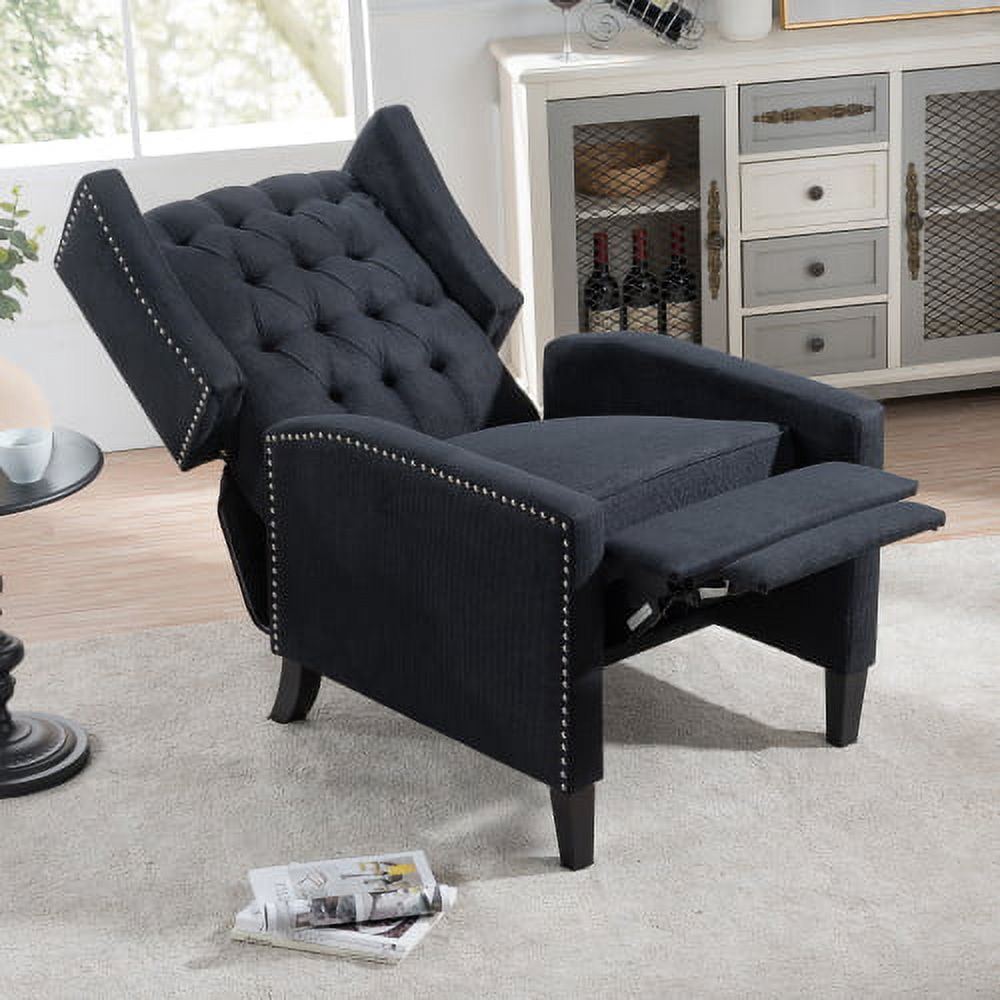 27" Manual Recliner Chair, Wingback Reclining Chair with Padded Seat ...