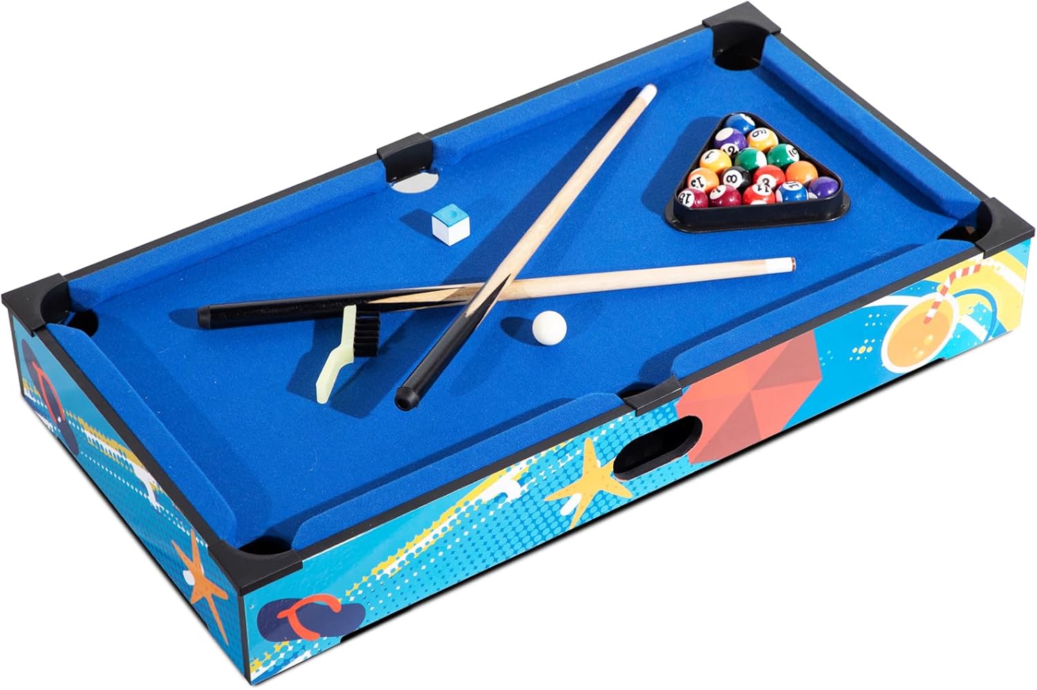 27" Mini Pool Table Set, Small Tabletop Pool Table for Kids, Portable ...