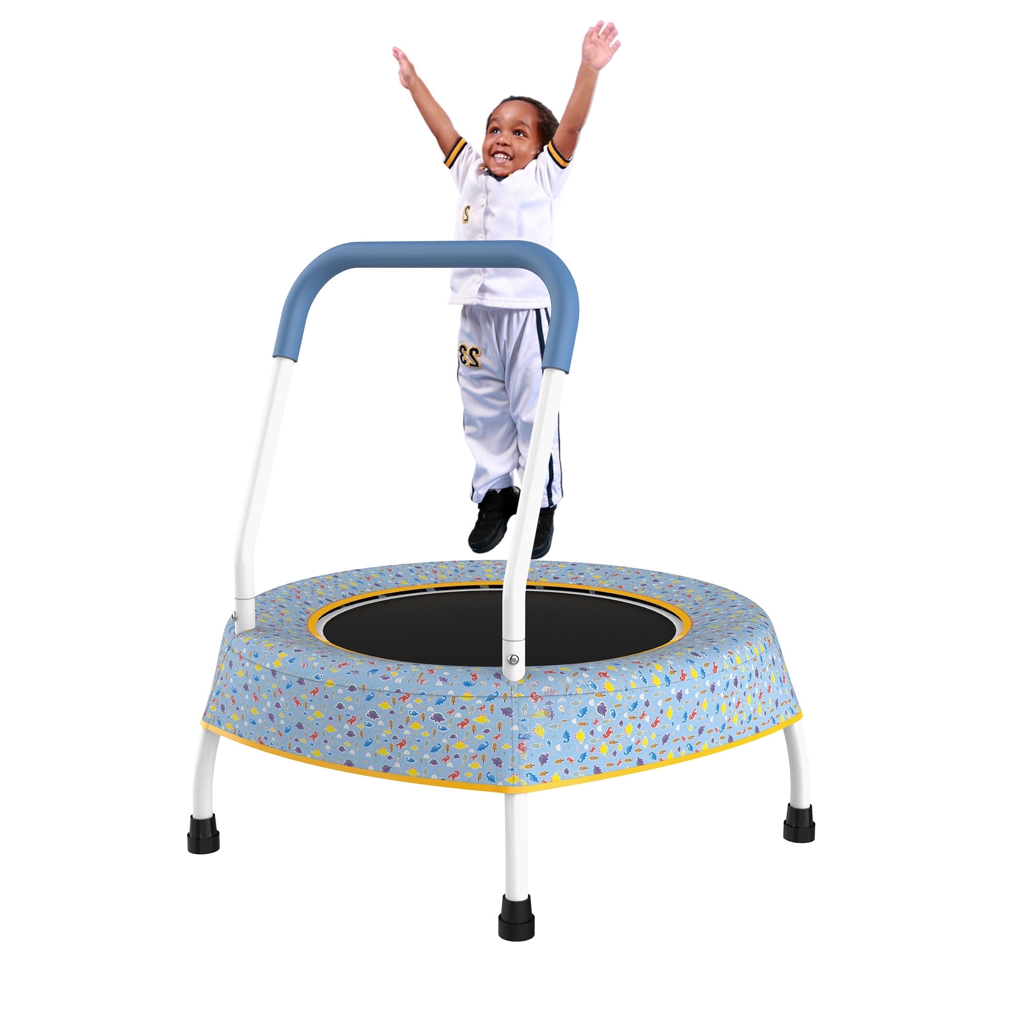 27" Mini Trampoline for Toddler, Netrum Indoor Springless Trampoline ...