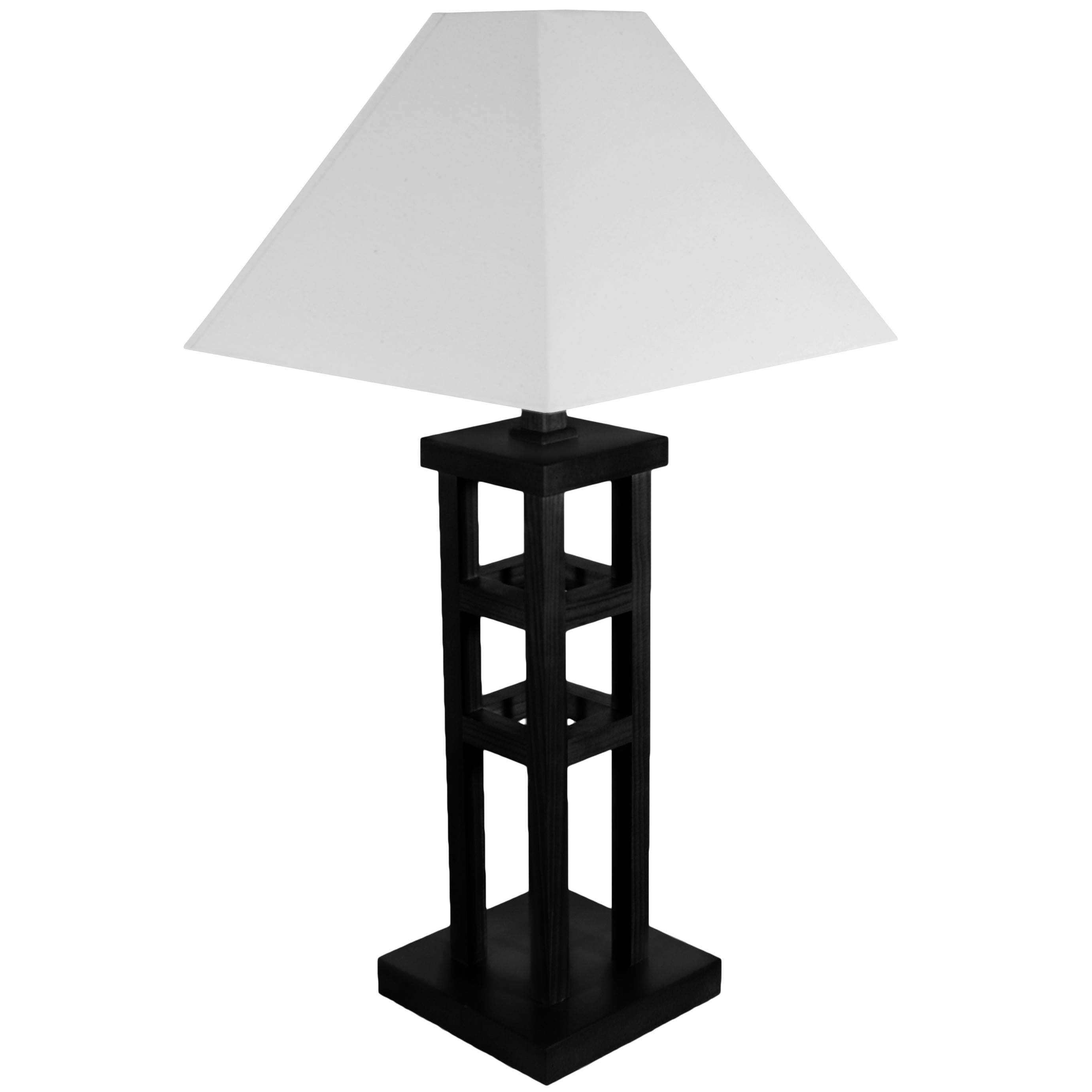 27" Mosko Architectural Design Table Lamp with Shade - Black - Walmart.com