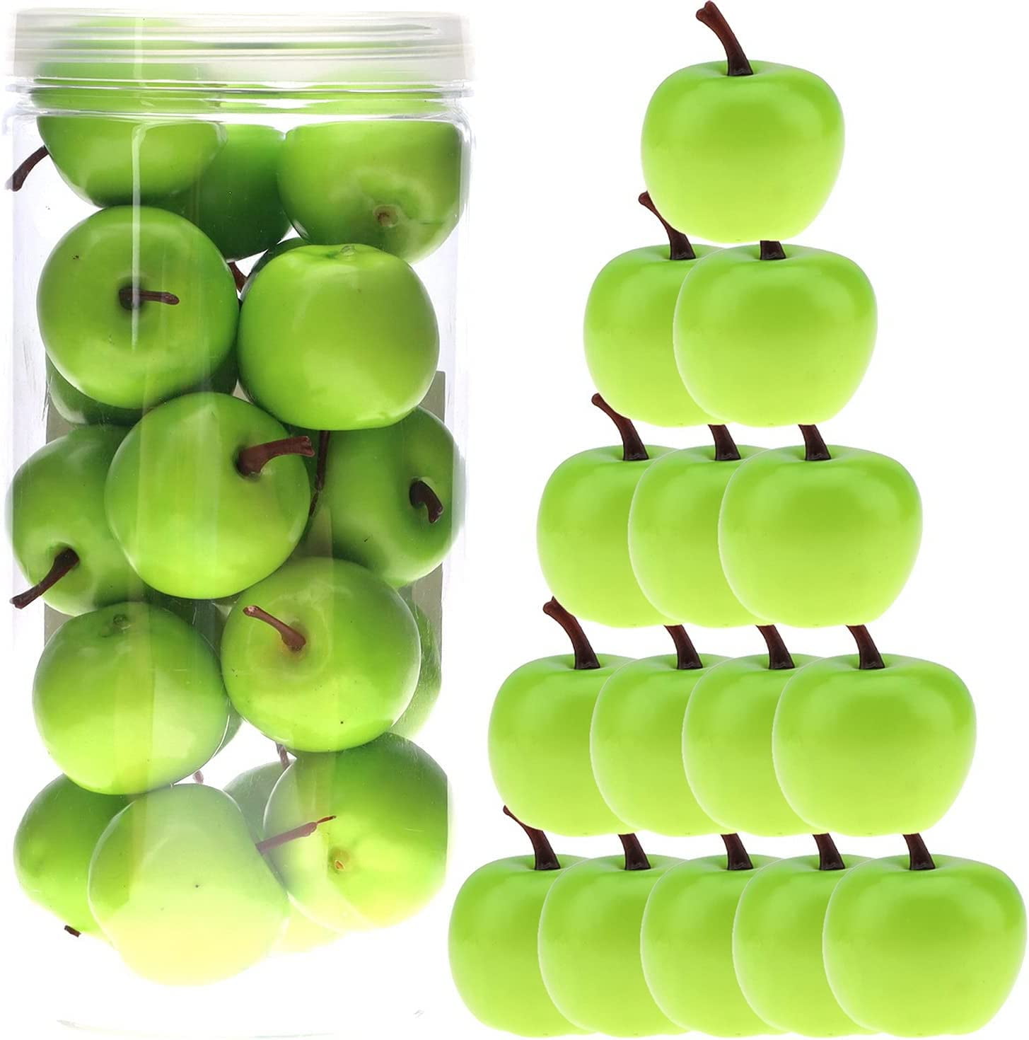 27 PCS Artificial Lifelike Mini Pears Fake Realistic Plastic Fruits PET ...