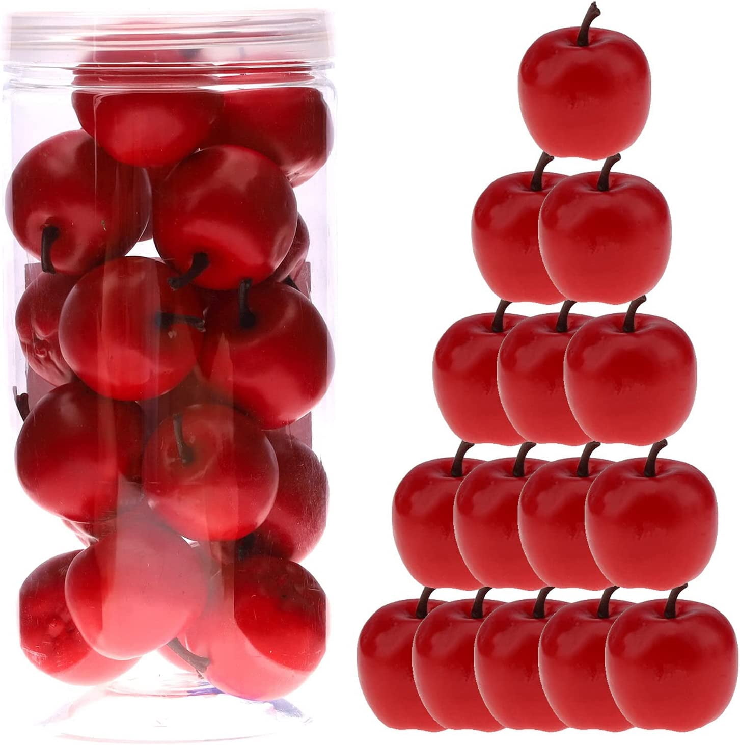 27 PCS Artificial Lifelike Mini Pears Fake Realistic Plastic Fruits PET ...