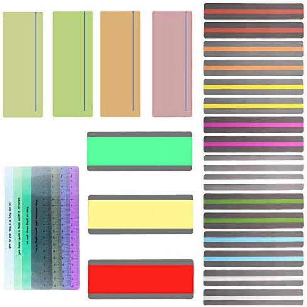 27 PCS Reading Guide Highlight Strips 4 Style Highlight Strips Colored Overlay Highlight ...