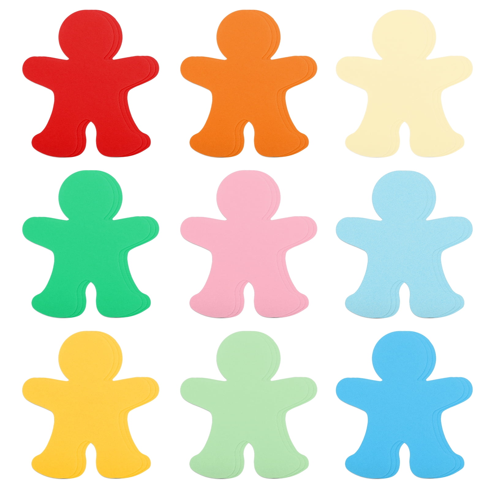 27 Pack Hand Cutouts Paper Bulletin Board Decorations Multi-Color ...