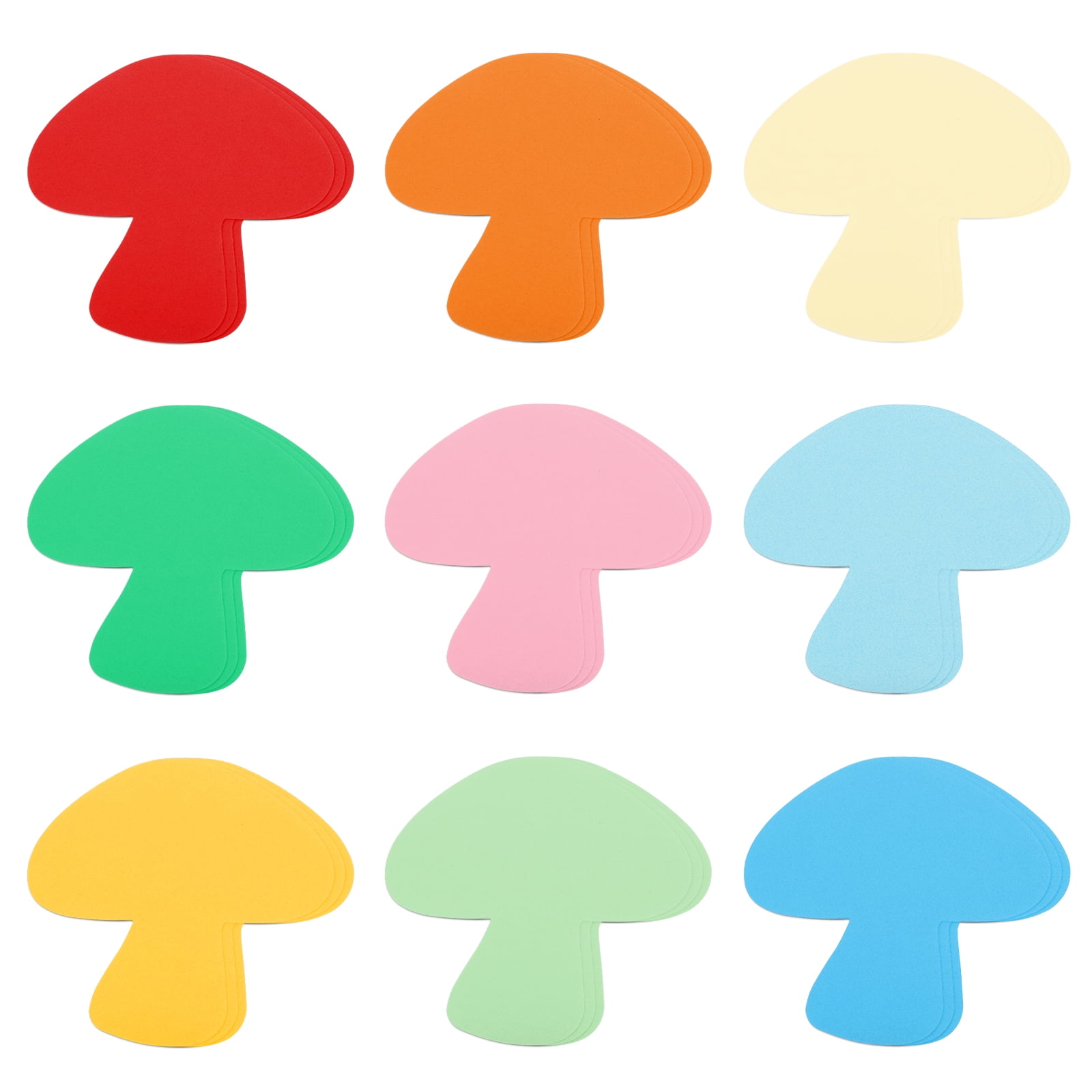 27 Pack Mushroom Cutouts Paper Decorations Multi-Color 6x5.8 Inch for ...