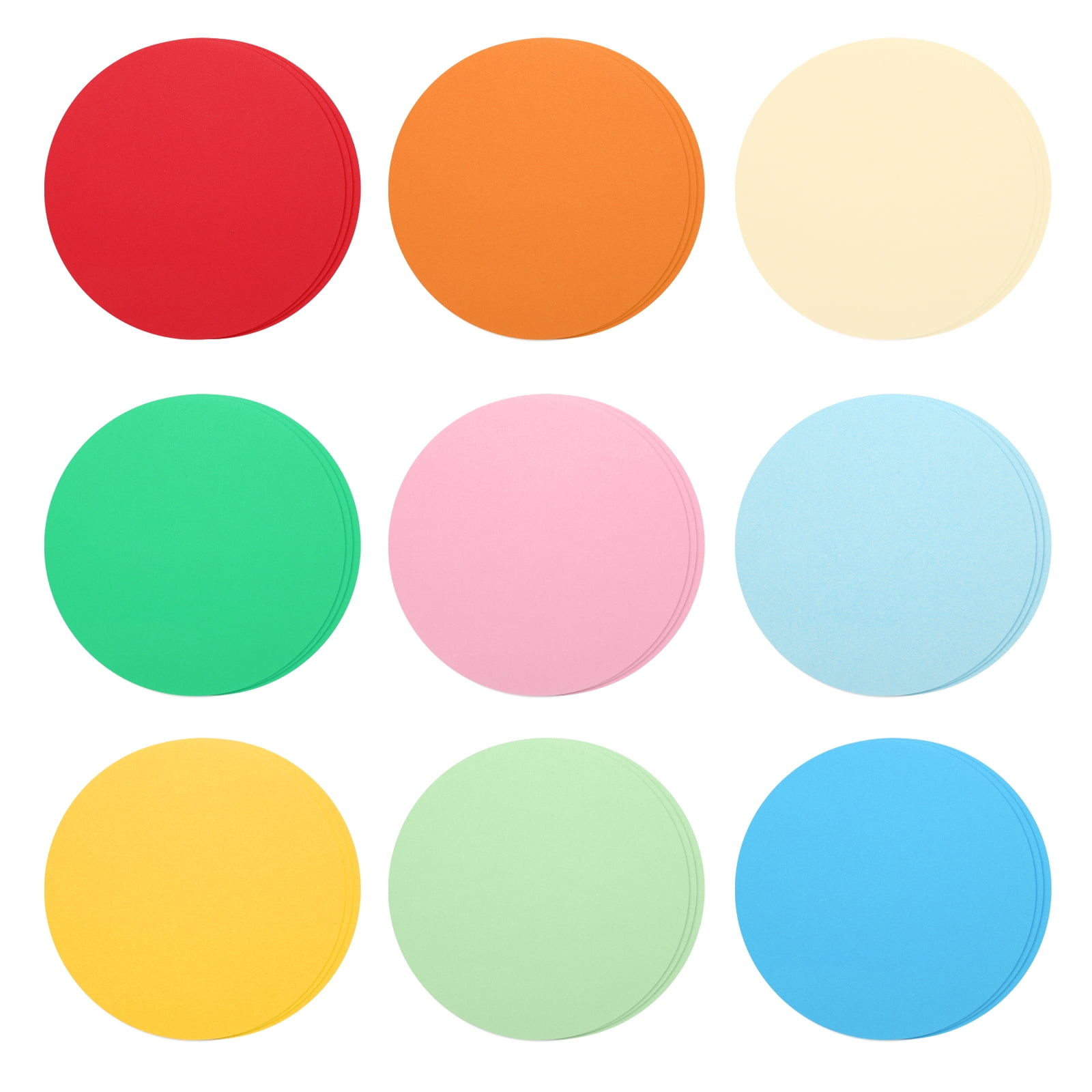 27 Pack Round Cutouts Paper Decorations Multi-Color 6x6 Inch for ...