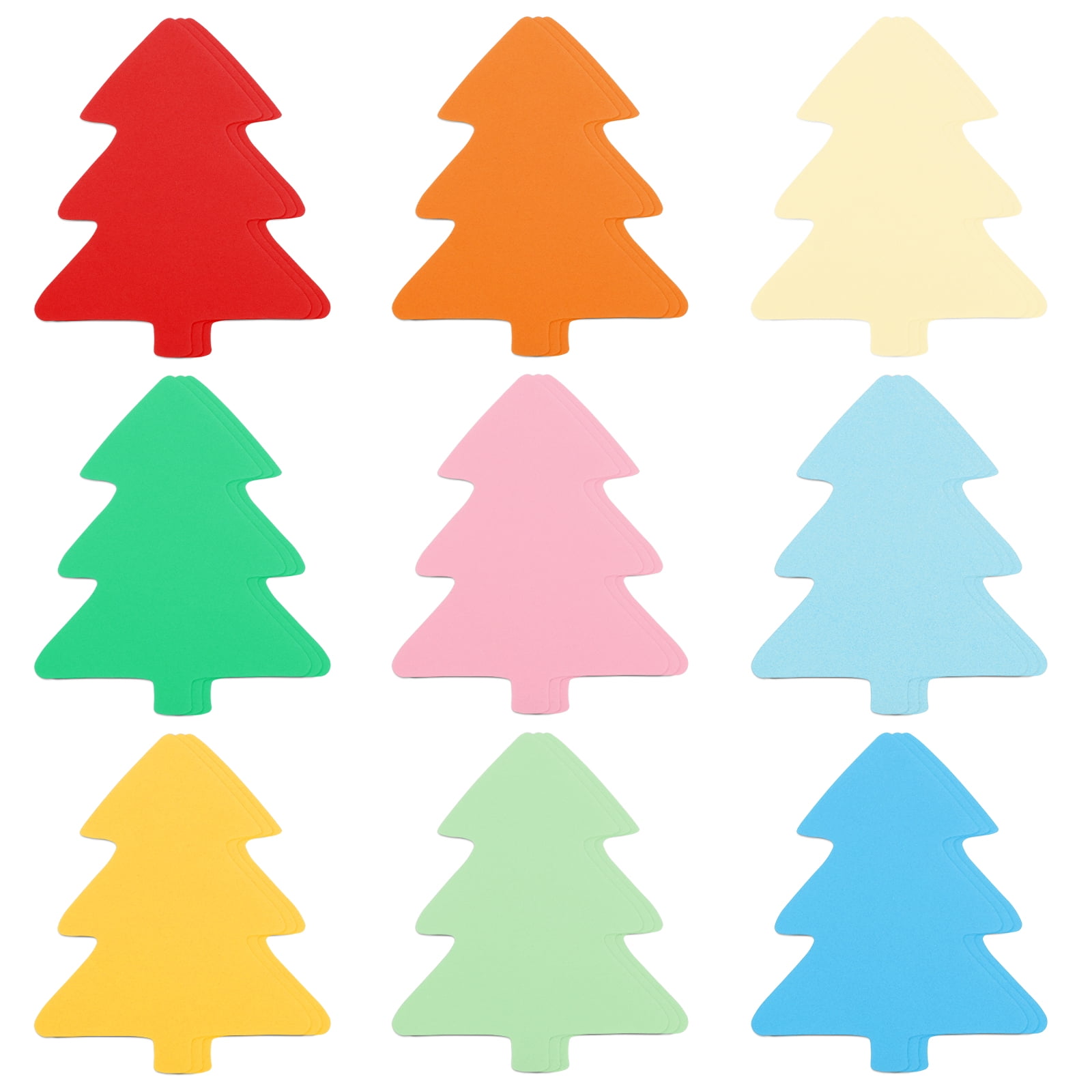 27 Pack Tree Cutouts Paper Bulletin Board Decorations Multi-Color for ...