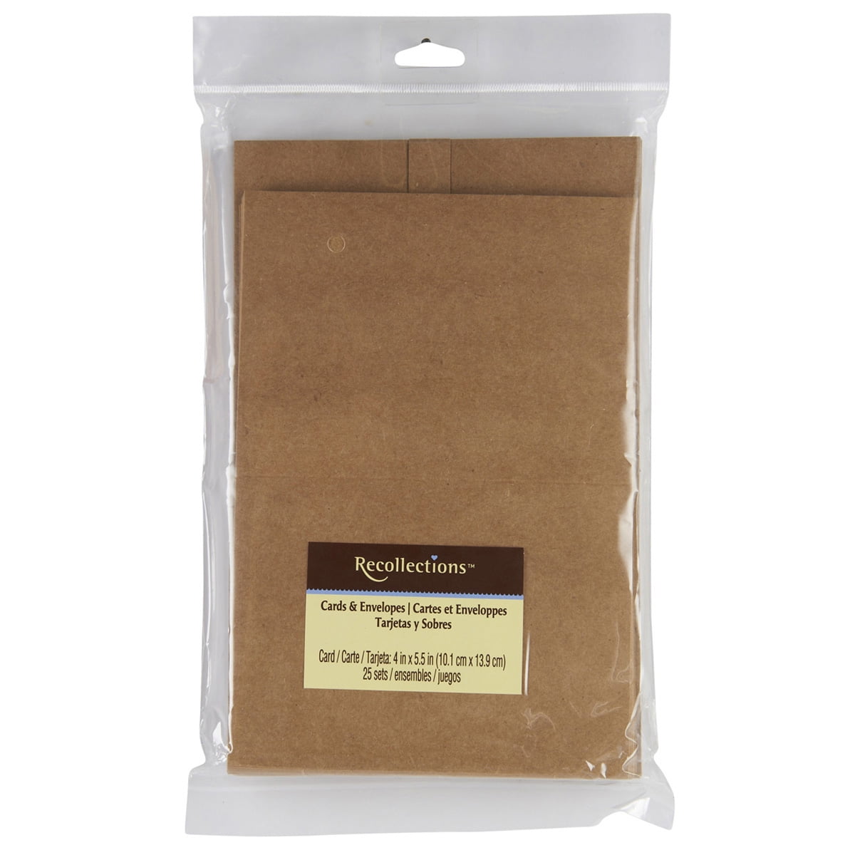 27 Packs: 25 ct. (675 total) 4" x 5.5" Kraft Cards & Envelopes by ...