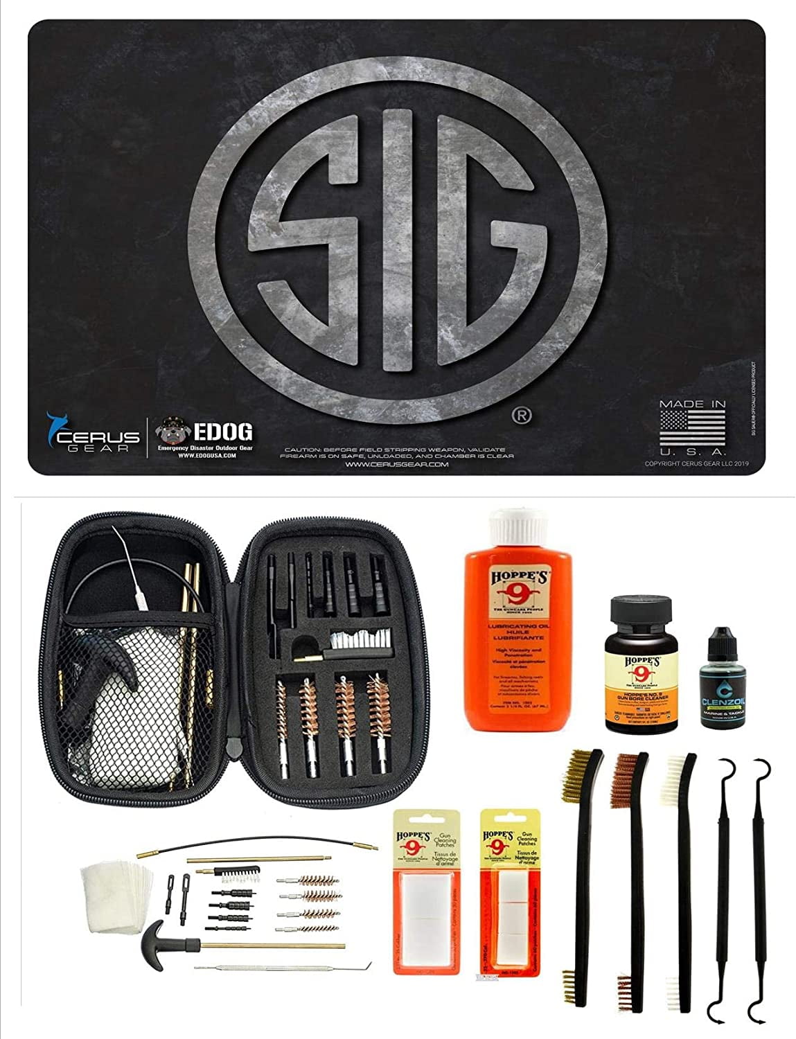 27 Pc Gun Cleaning Kit - Compatible with Sig Sauer Pistols - Sig Logo ...