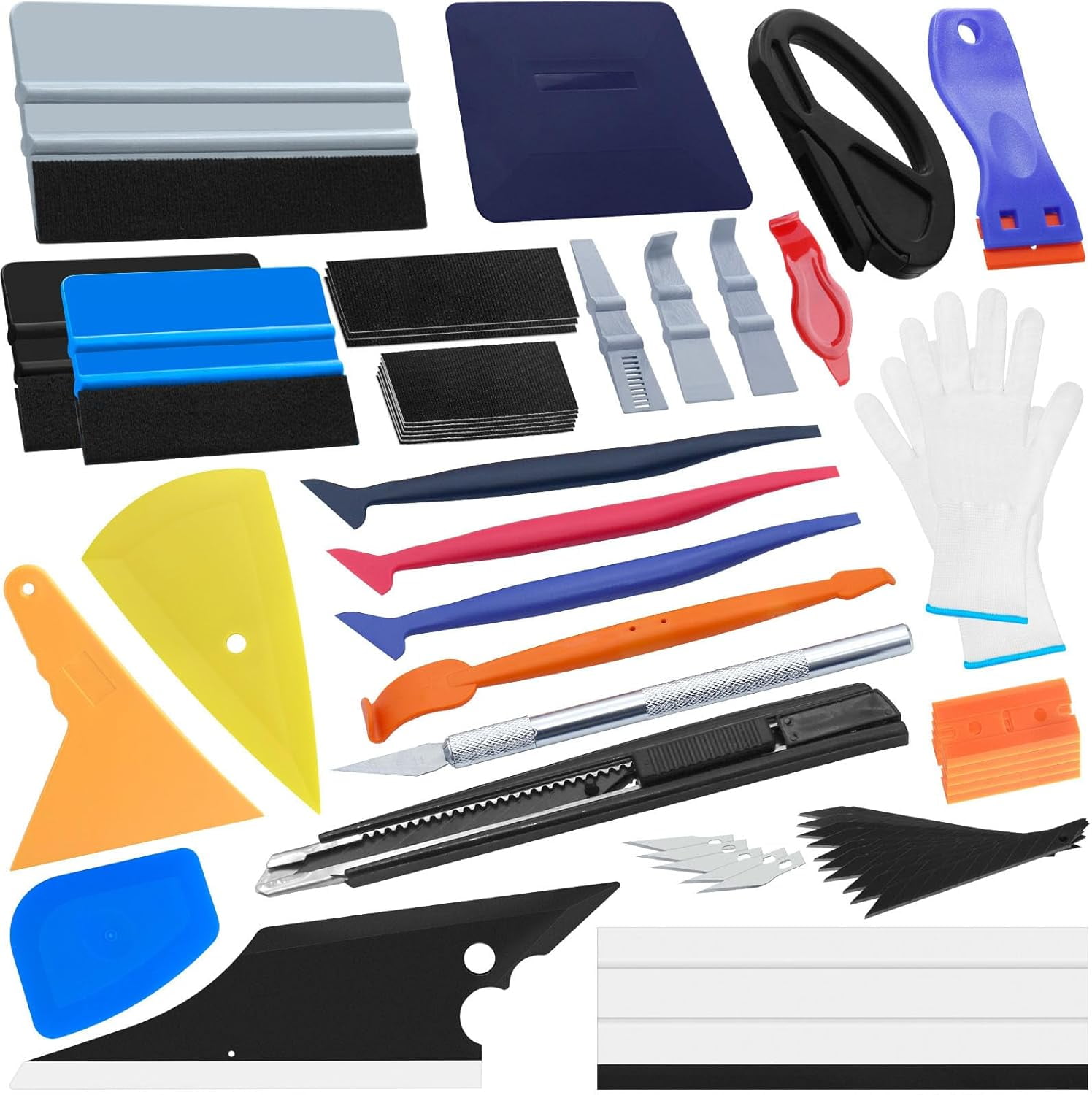 27 Pcs Car Vinyl Wrap Applicator Tool Kit Vehicle Wrap Kit Automotive ...