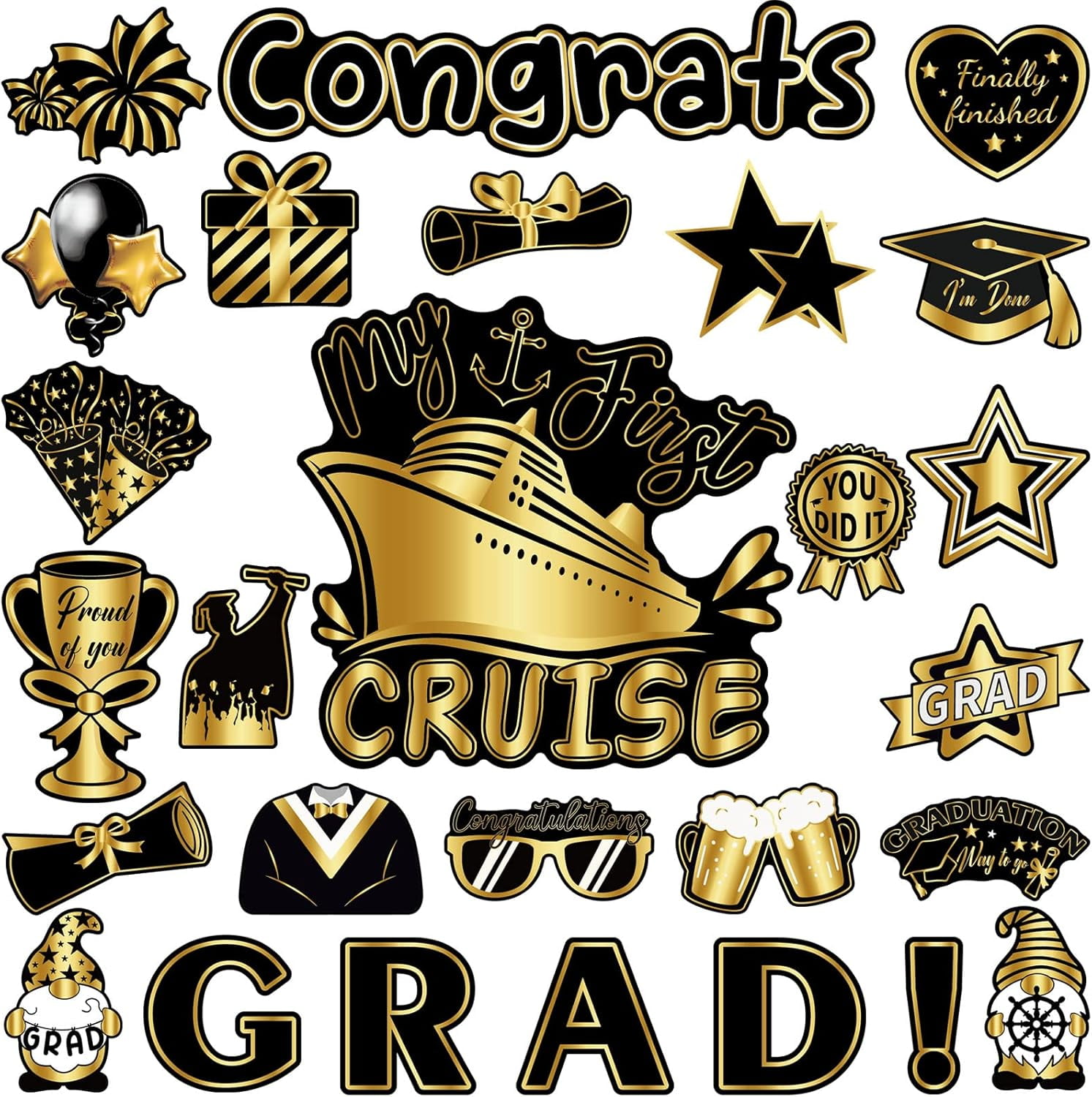 27 Pcs Graduation Cruise Door Magnets Decorations Funny Cruise Ship ...
