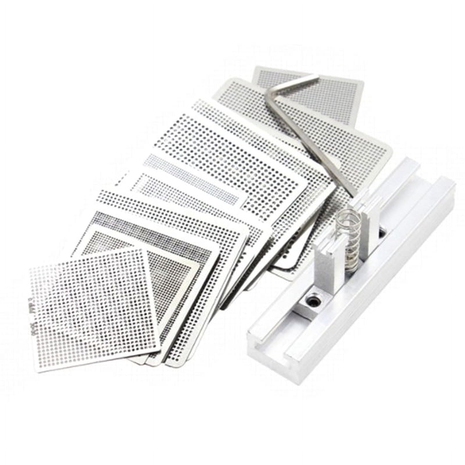 27 Pcs Steel Mesh Laptop Chip Flux BGA Reballing Stencil Template Kit ...