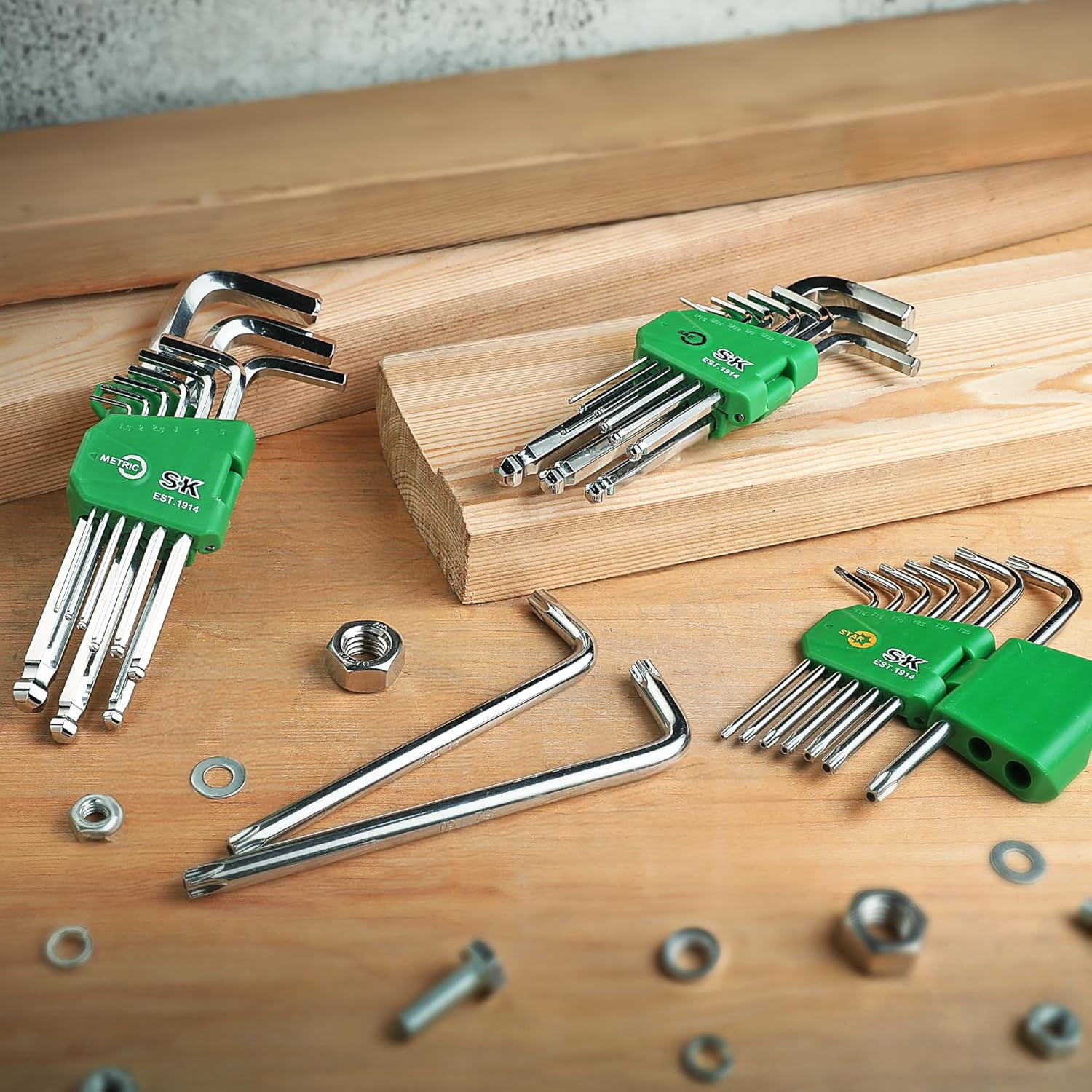 27-Piece Allen Wrench Set, Metric/SAE/Star Hex Key Set, L-Shaped, S2 ...