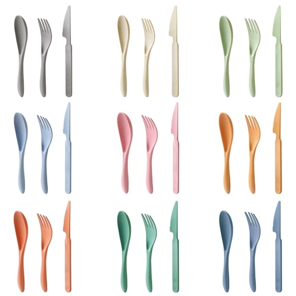 18Pcs Serving Utensils, 10'' Plastic Serving Utensils Set, Large ...