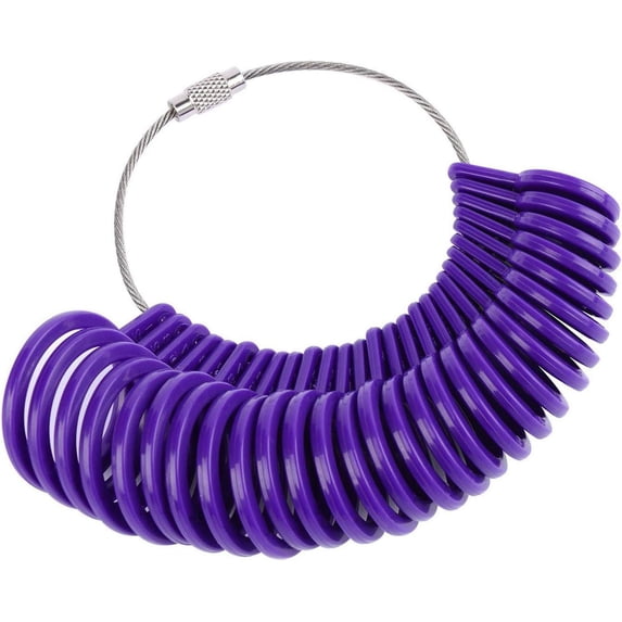 27 Pieces Plastic Ring Sizer Gauges Finger Sizer Measuring Ring Tool ...