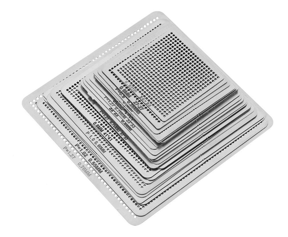 27 Pieces Universal Heat BGA Reballing Mesh Stencils - Walmart.com
