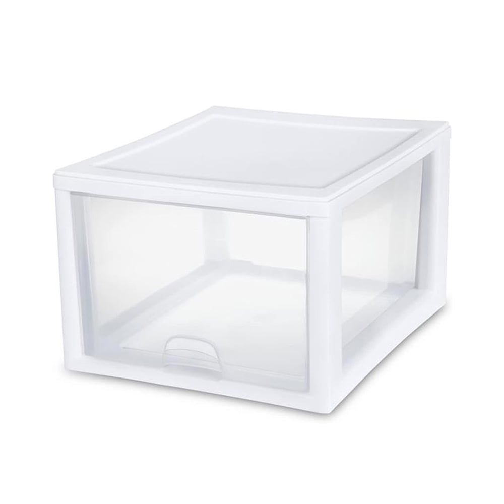 27 Qt Stacking Storage Drawer, Stackable Plastic Bin Drawer for ...