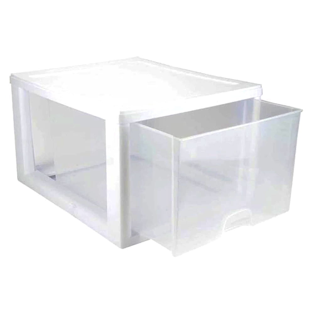 27 Qt Stacking Storage Drawer, Stackable Plastic Bin Drawer for ...