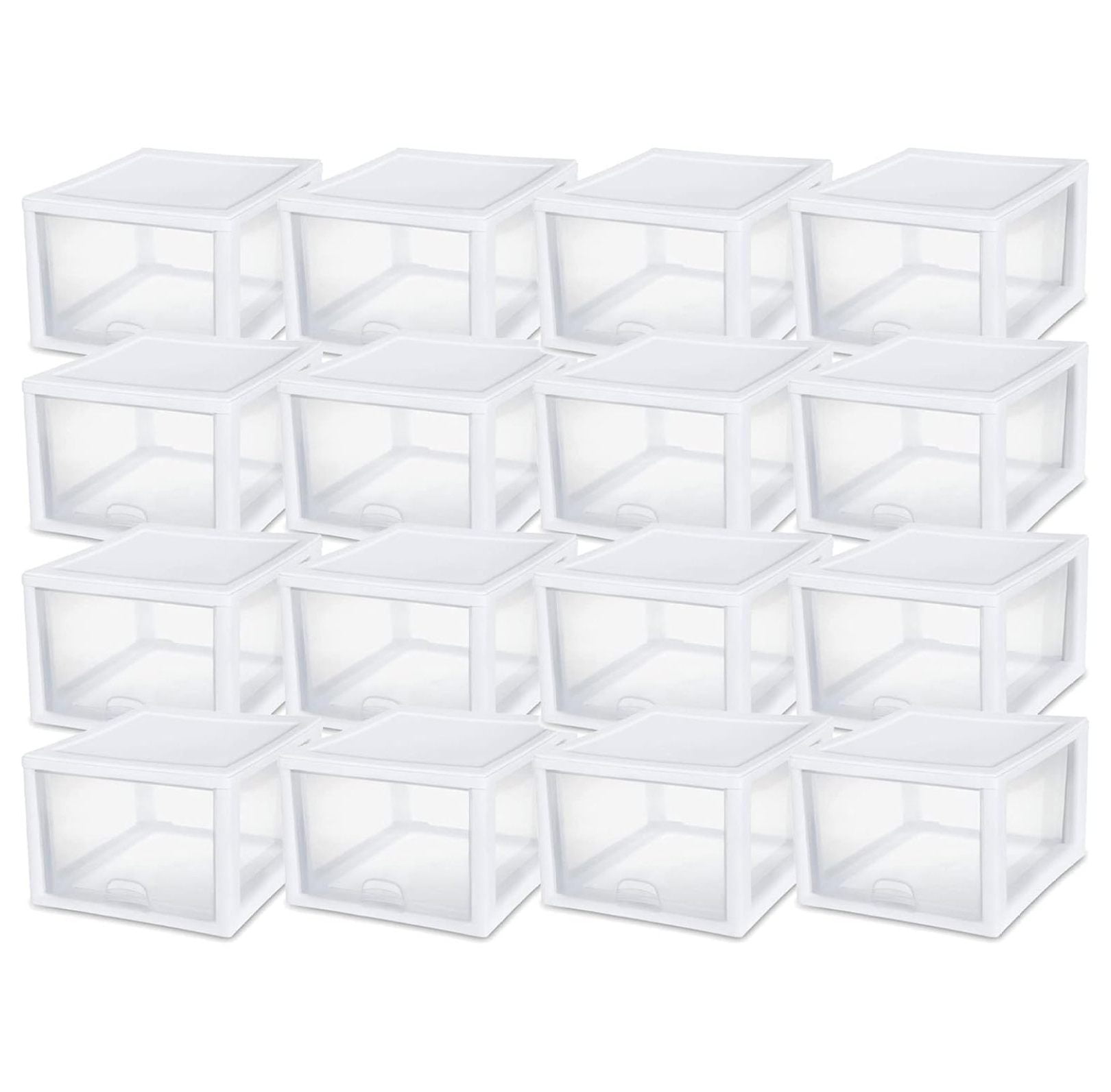 27 Qt Stacking Storage Drawer, Stackable Plastic Bin Drawer to Organize ...