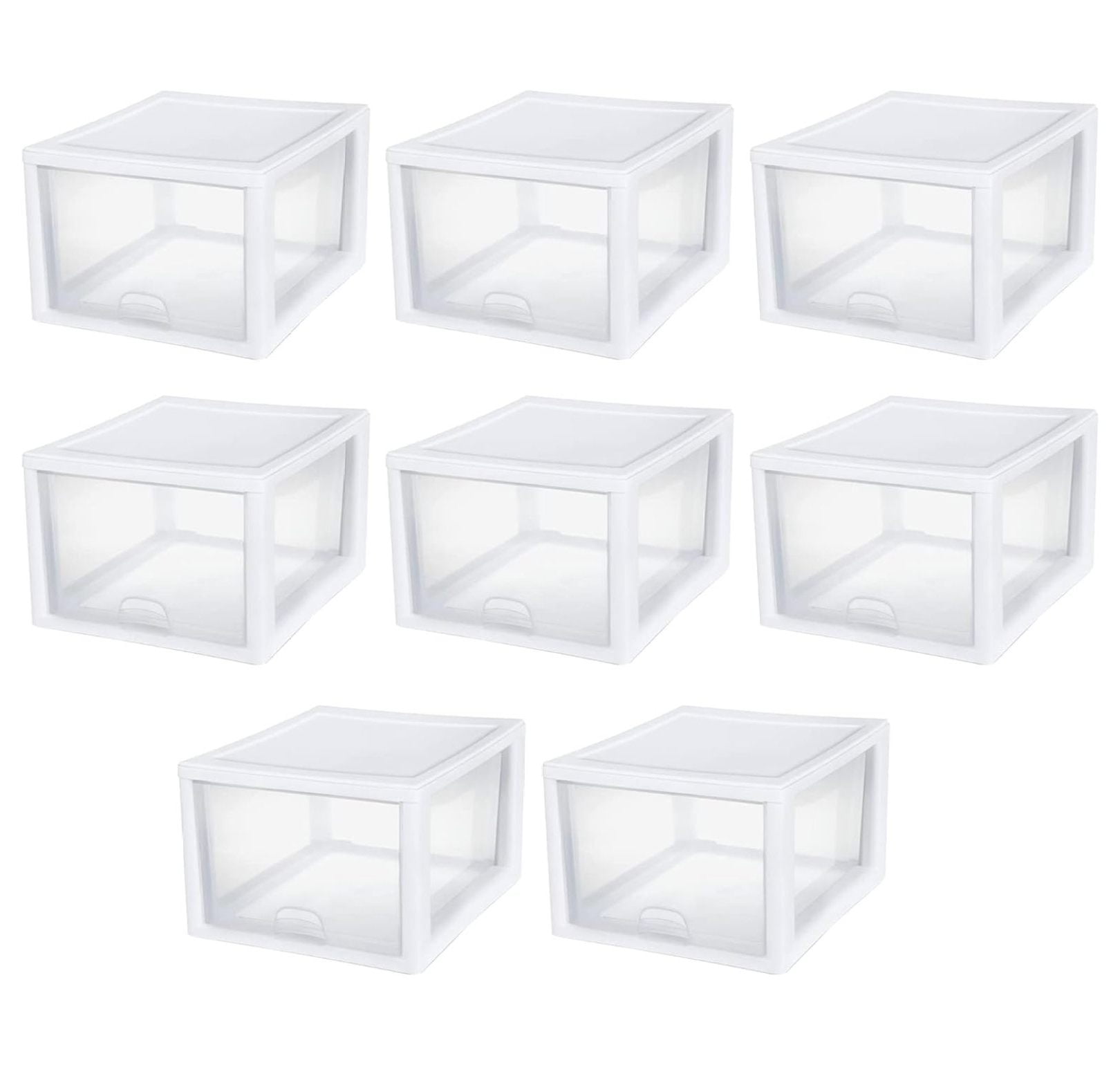 27 Qt Stacking Storage Drawer, Stackable Plastic Bin Drawer to Organize ...